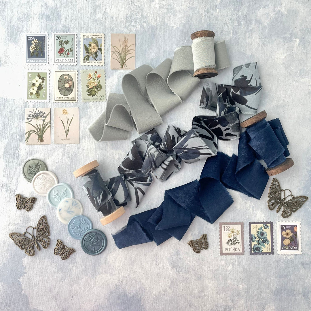 Dusty Blue, Navy & Sage Green Styling Kit – Champagne & Grit